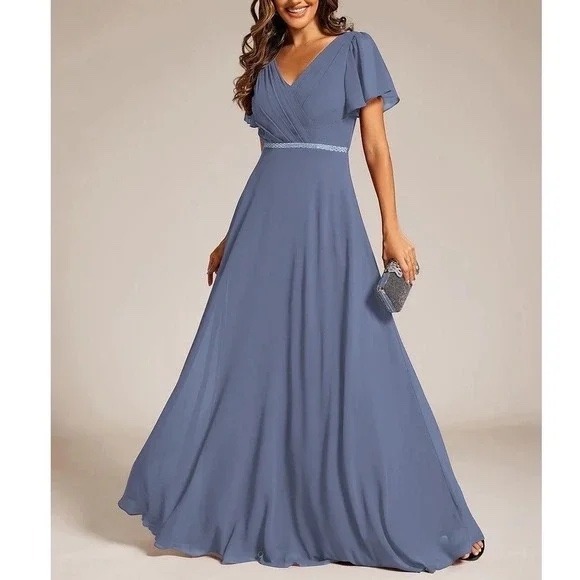 Ever Pretty | Dresses | Ever Pretty Maxi Dress Blue Gown Embellished ...